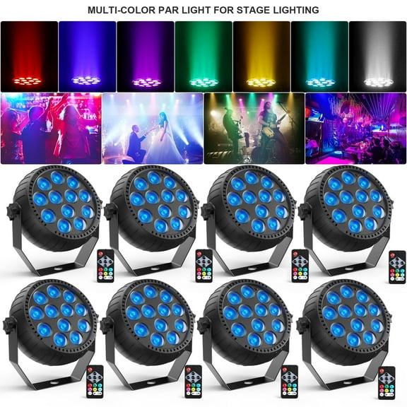 4Pack Rechargeable LED Par Can Lights, 50W RGB Wireless Uplighting ...