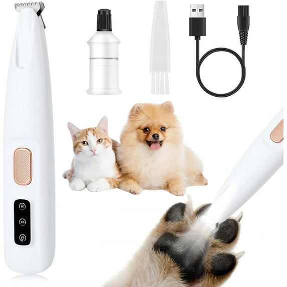 Rechargeable Pet Hair Trimmer Kit,Featuring 0.7-inch Widened Blade ...