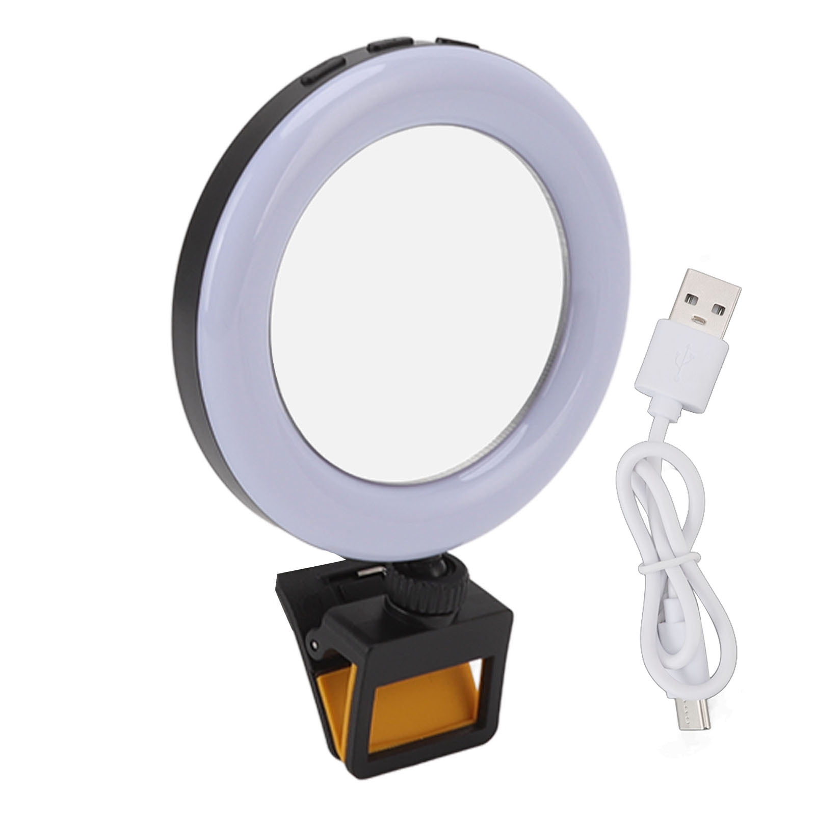 Rechargeable Portable Clip On Selfie Ring Light USB Charging Mini Clip ...