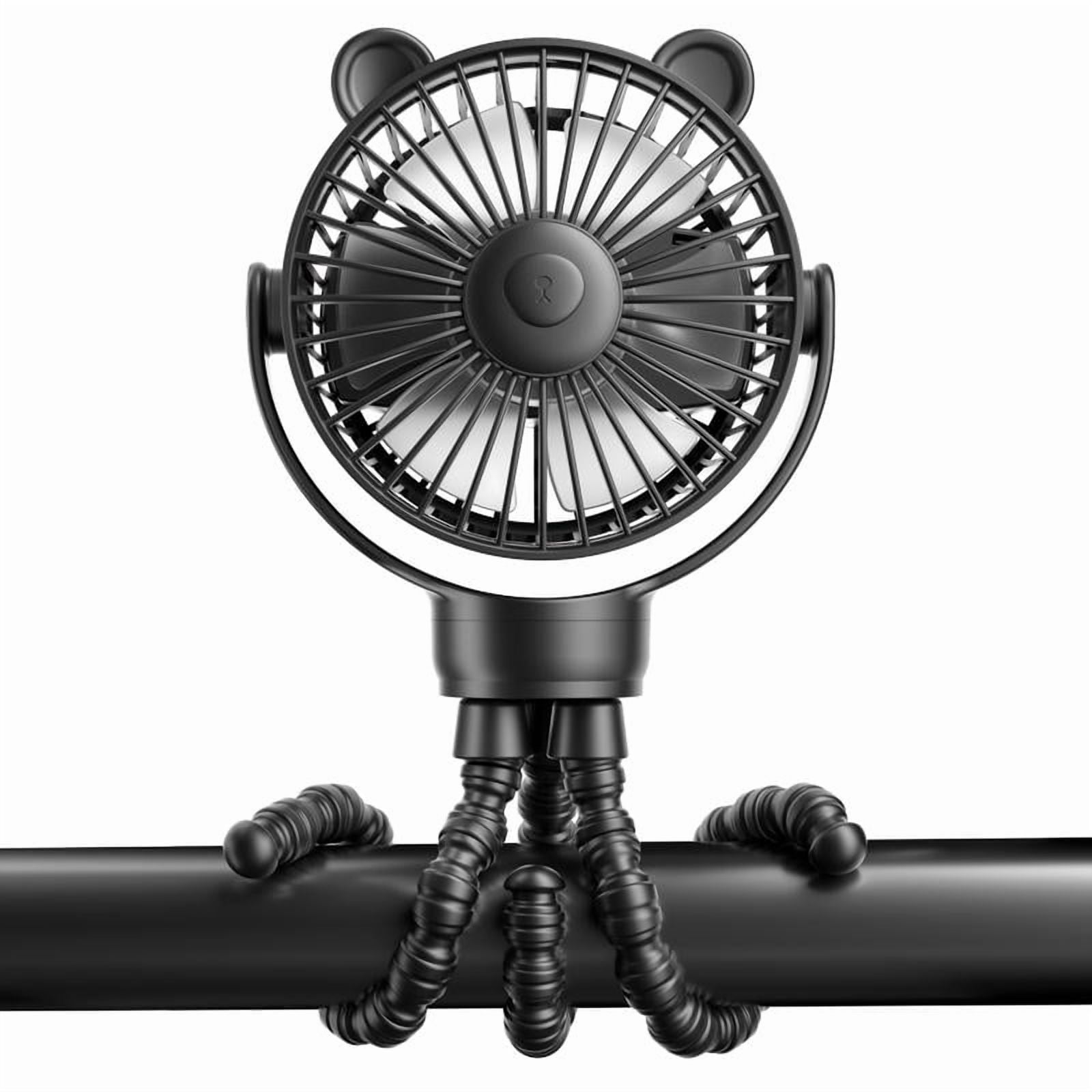 Rechargeable Portable Fan, 360°Rotatable, 3-Speed, Flexible Tripod for ...