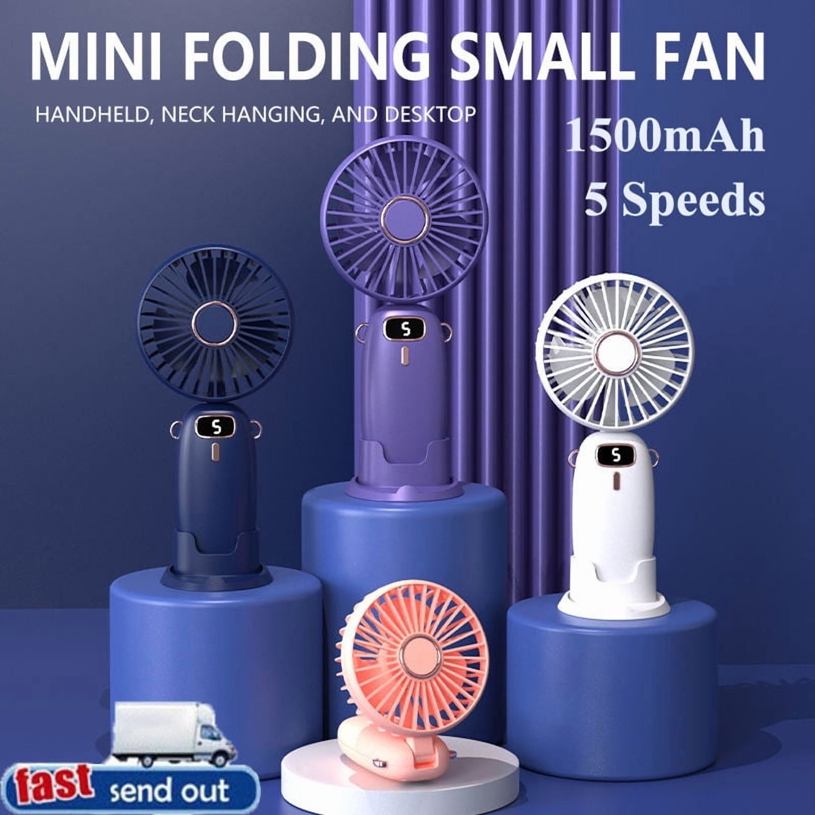 Rechargeable Portable Mini Hand Held Small Folding Desk Fans Cooler ...