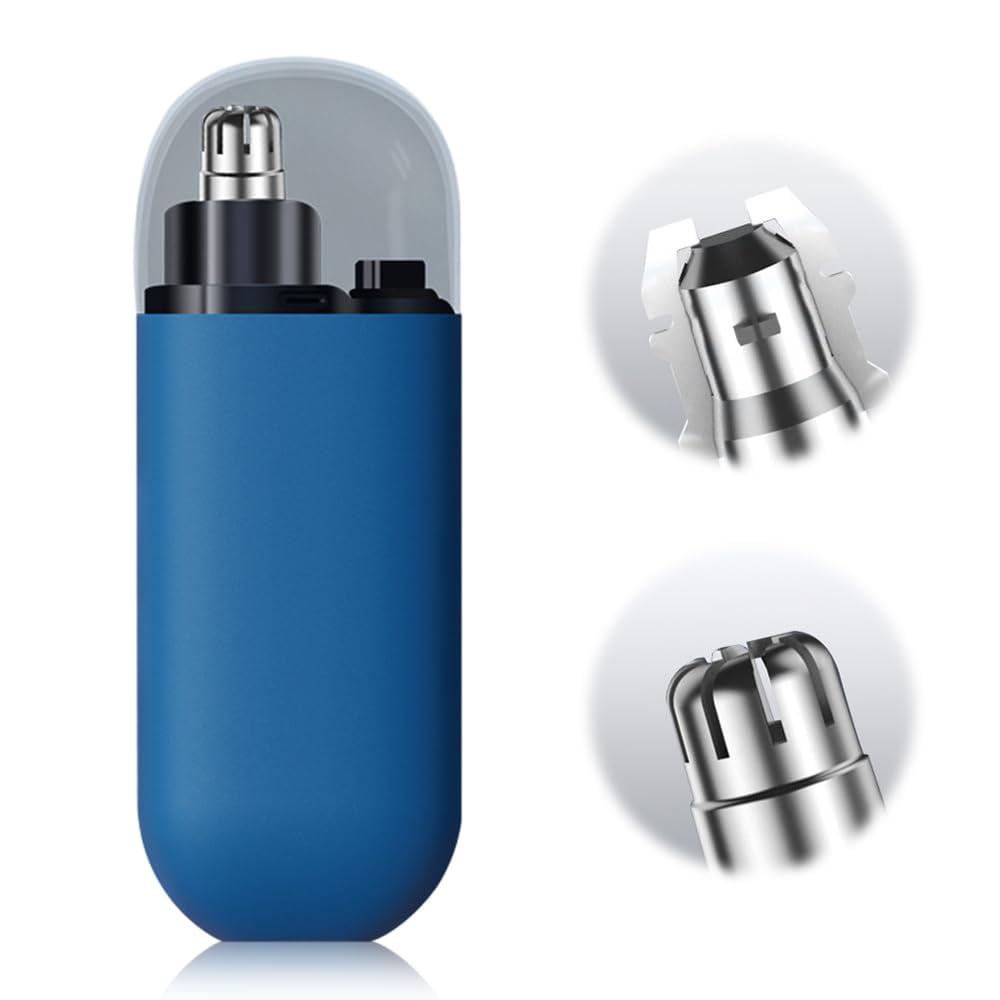 Rechargeable Portable Nose Hair Trimmer, 2024 New Portable Nose Hair Trimmer Ear and Nose Hair ...