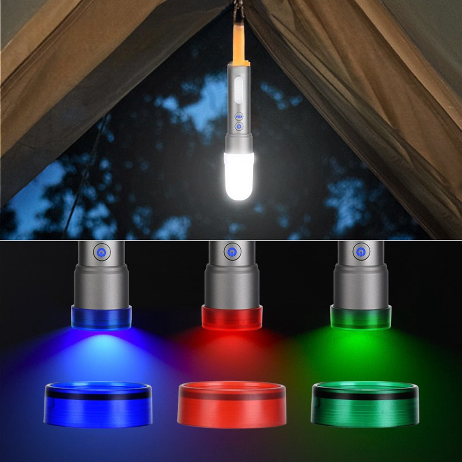 Rechargeable Powerful Flashlight - Four Soft Light Sources For Strong ...