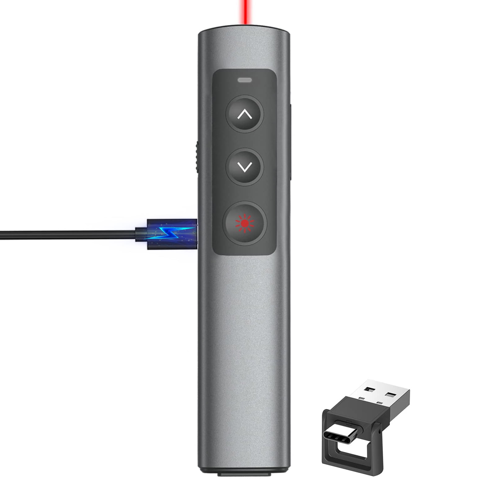 USB-A USB-C Wireless Presenter Remote for PC, PowerPoint/Keynote/Google ...