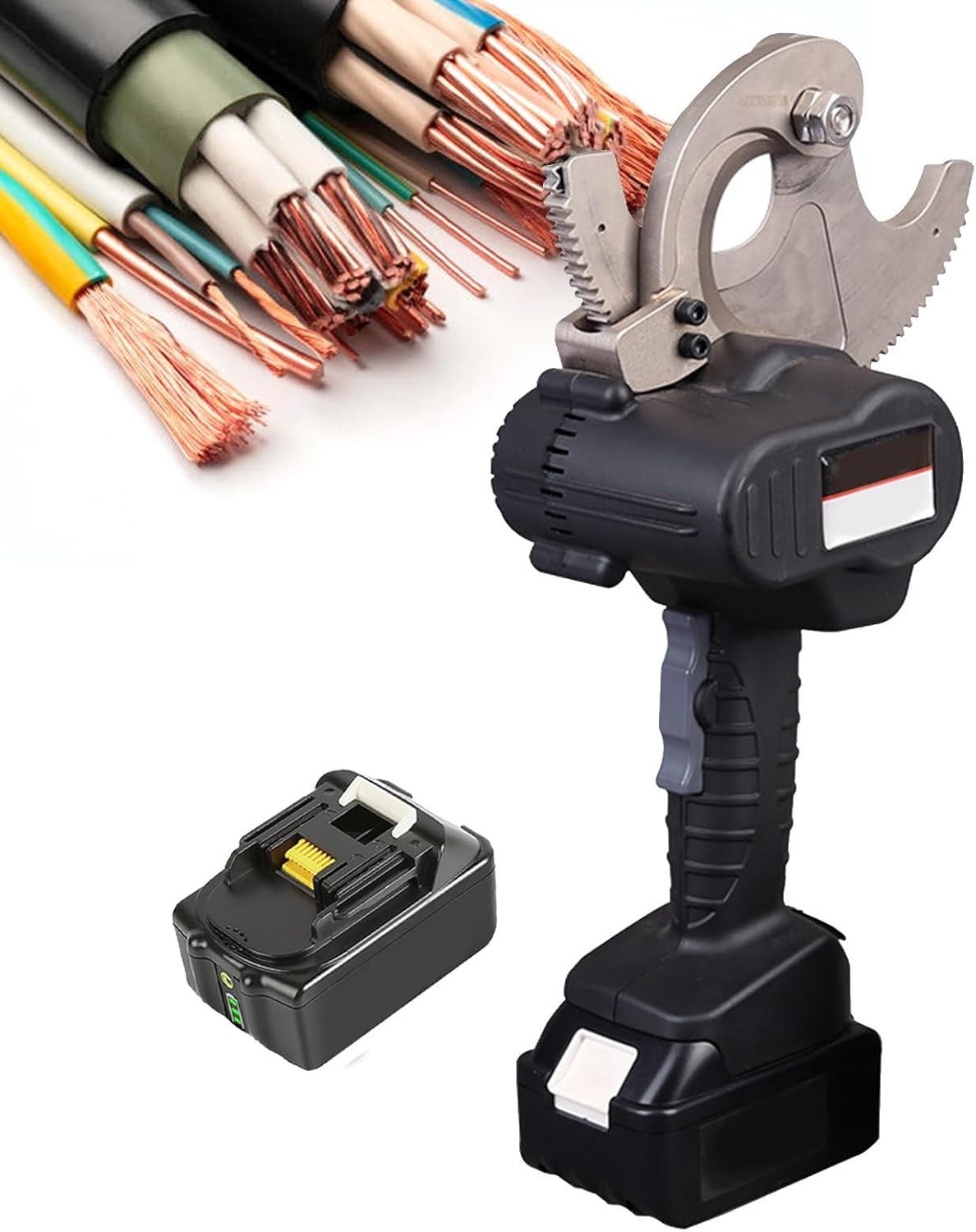 Rechargeable Ratchet Cable Cutter,Electric Wire Cutter for Aluminum ...