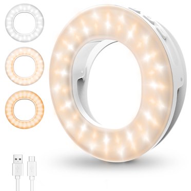LuMee Studio 10” LED Clip-on Ring Light USB Charging Cable, Gold ...
