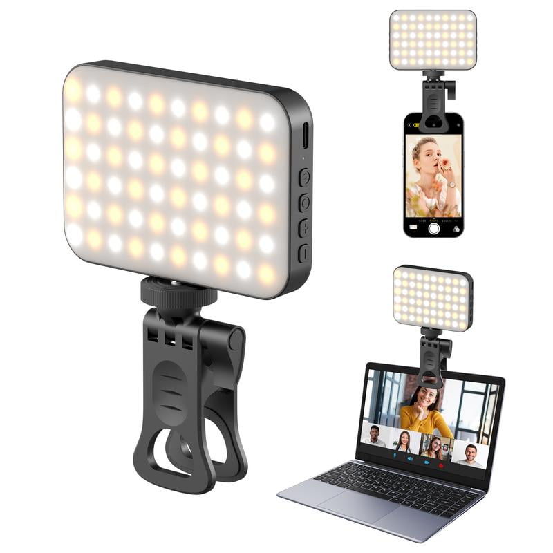 Rechargeable Selfie Light & Phone LED Light with Adjustable Brightness ...