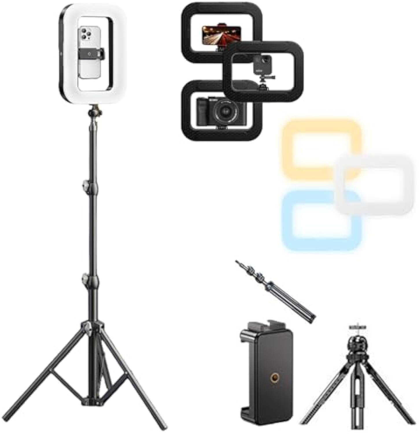 Rechargeable Selfie Portable Ring Light – Adjustable Bicolor Fill Light ...