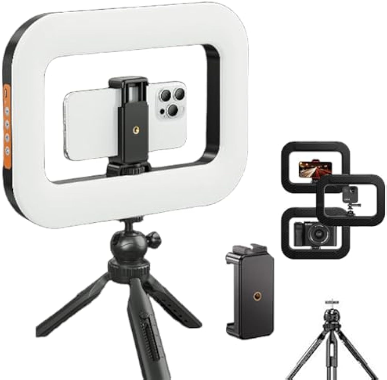 Rechargeable Selfie Portable Ring Light – Adjustable Bicolor Fill Light ...