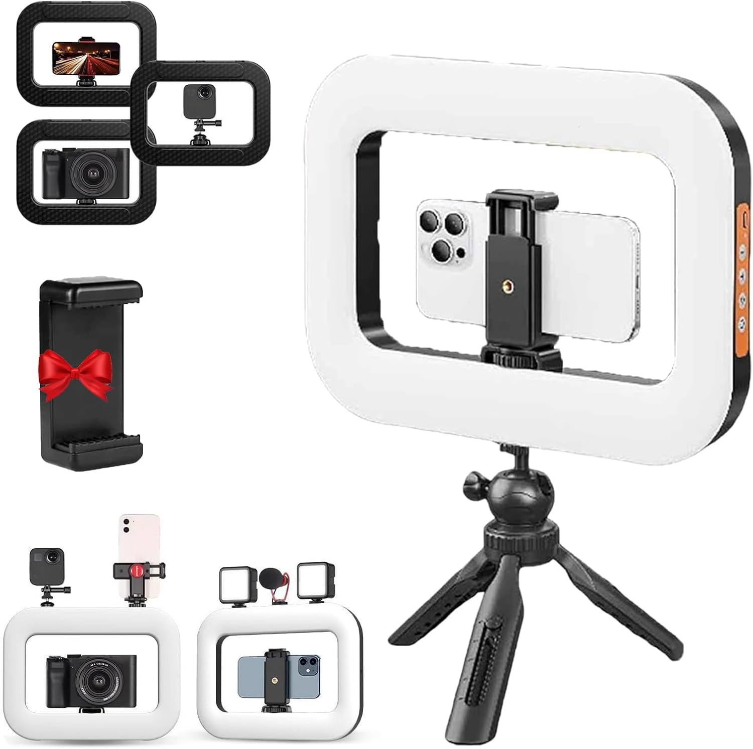 Rechargeable Selfie Portable Ring Light – Adjustable Bicolor Fill Light ...