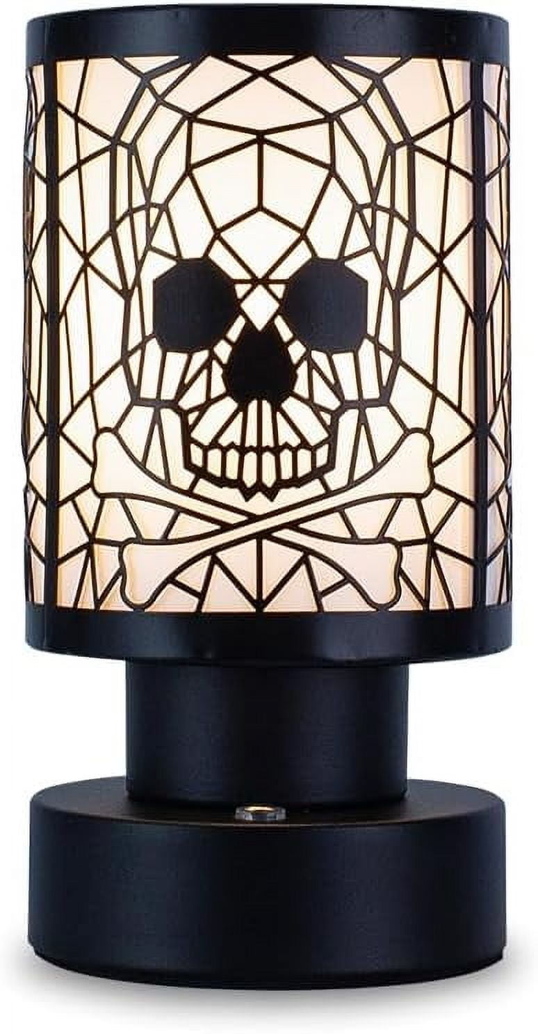Rechargeable Skull Table Lamp - Cordless Desk Lamp,3-Way Dimmable Touch ...