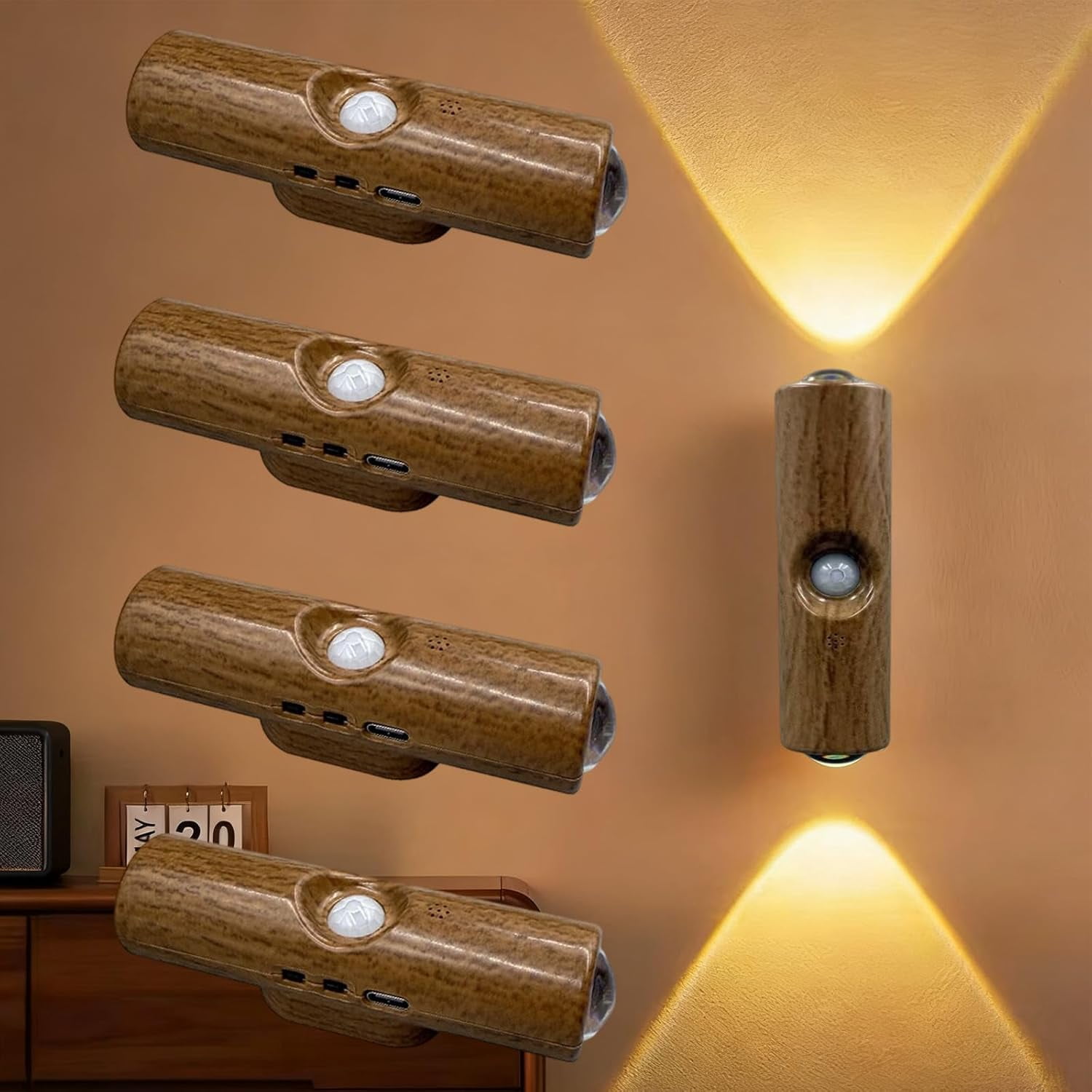 Rechargeable Smart LED Motion Sensor Ambient Light, Dynamic RGB Color ...