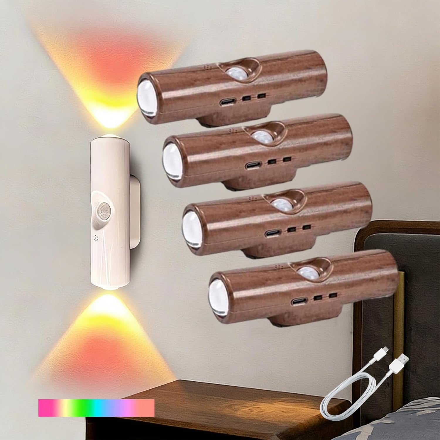 Rechargeable Smart LED Motion Sensor Ambient Light, Punch Free Smart ...