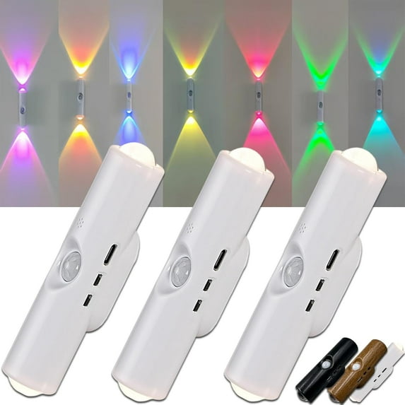Rechargeable Smart LED Motion Sensor Ambient Light, USB Type-C Charging ...