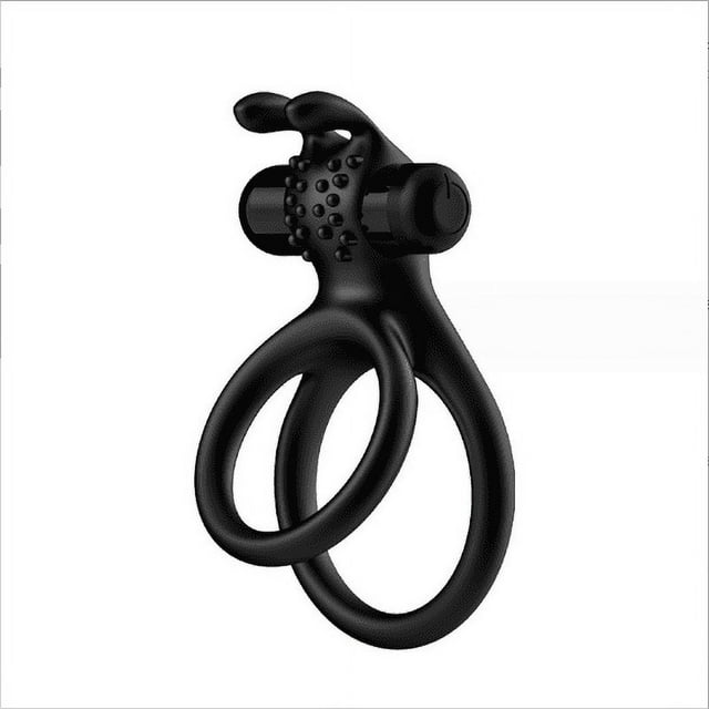 Rechargeable Soft Silicone Rabbit Vibrating Cock Ring With 10 Powerful Vibration Modes