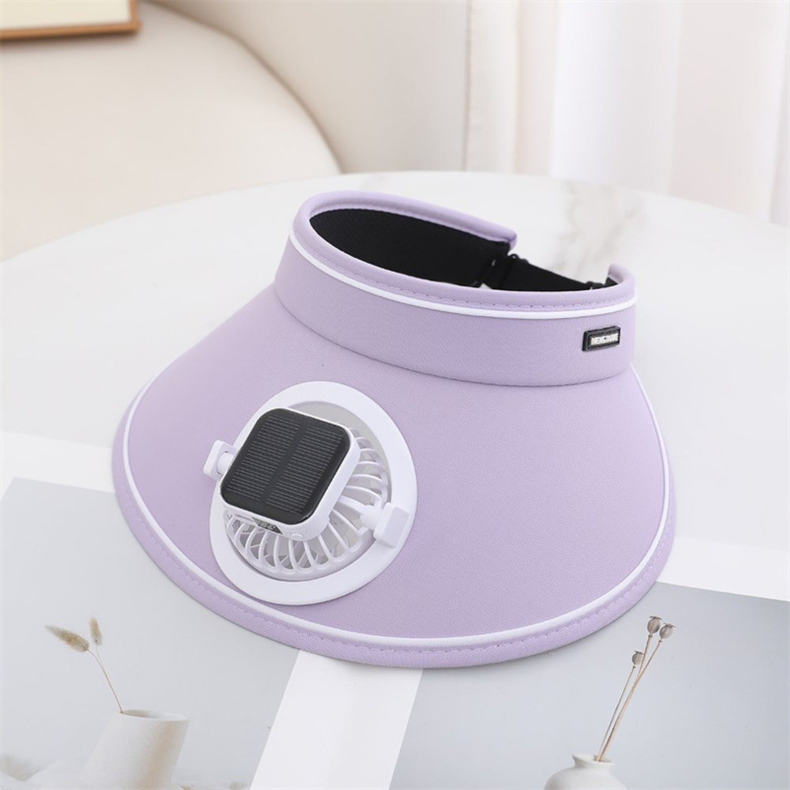 Rechargeable Solar Fan Empty Top Hat Sun Visor Children Summer Outdoor ...