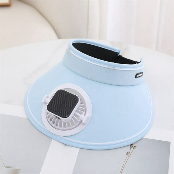 Rechargeable Solar Fan Empty Top Hat Sun Visor Children Summer Outdoor ...