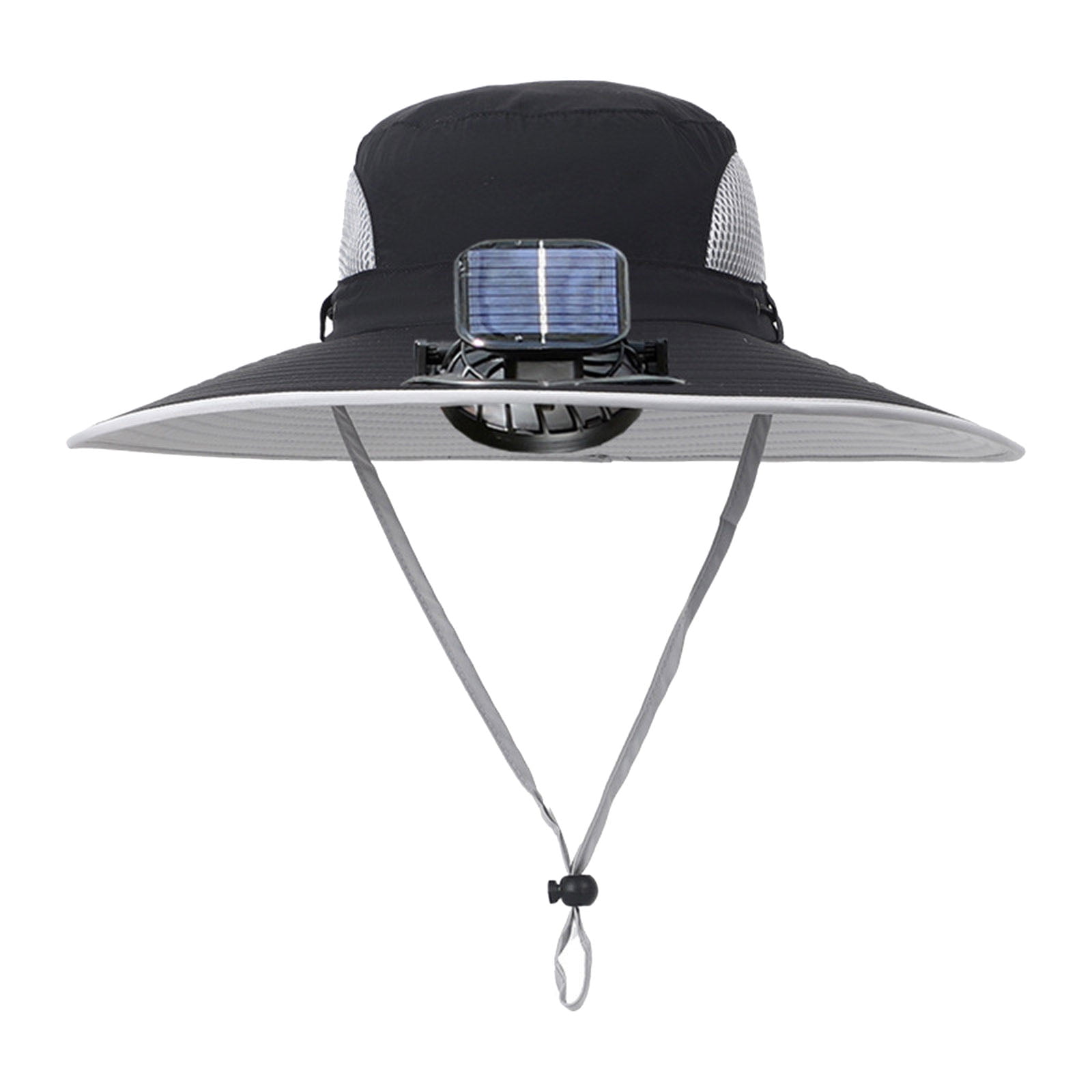 Rechargeable Solar Fan Hat with USB Charging Wide Brim Cooling Design ...