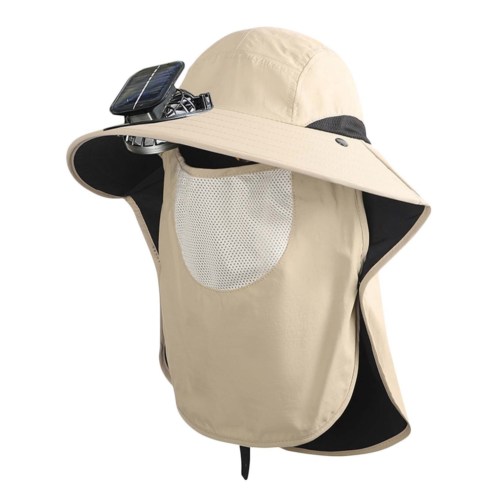 Rechargeable Solar Fan Wide Brim Hat for Outdoor Sports Sun with ...