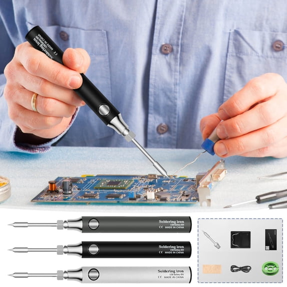 Rechargeable Soldering Iron Kit, Low Voltage Wireless Cordless Design ...