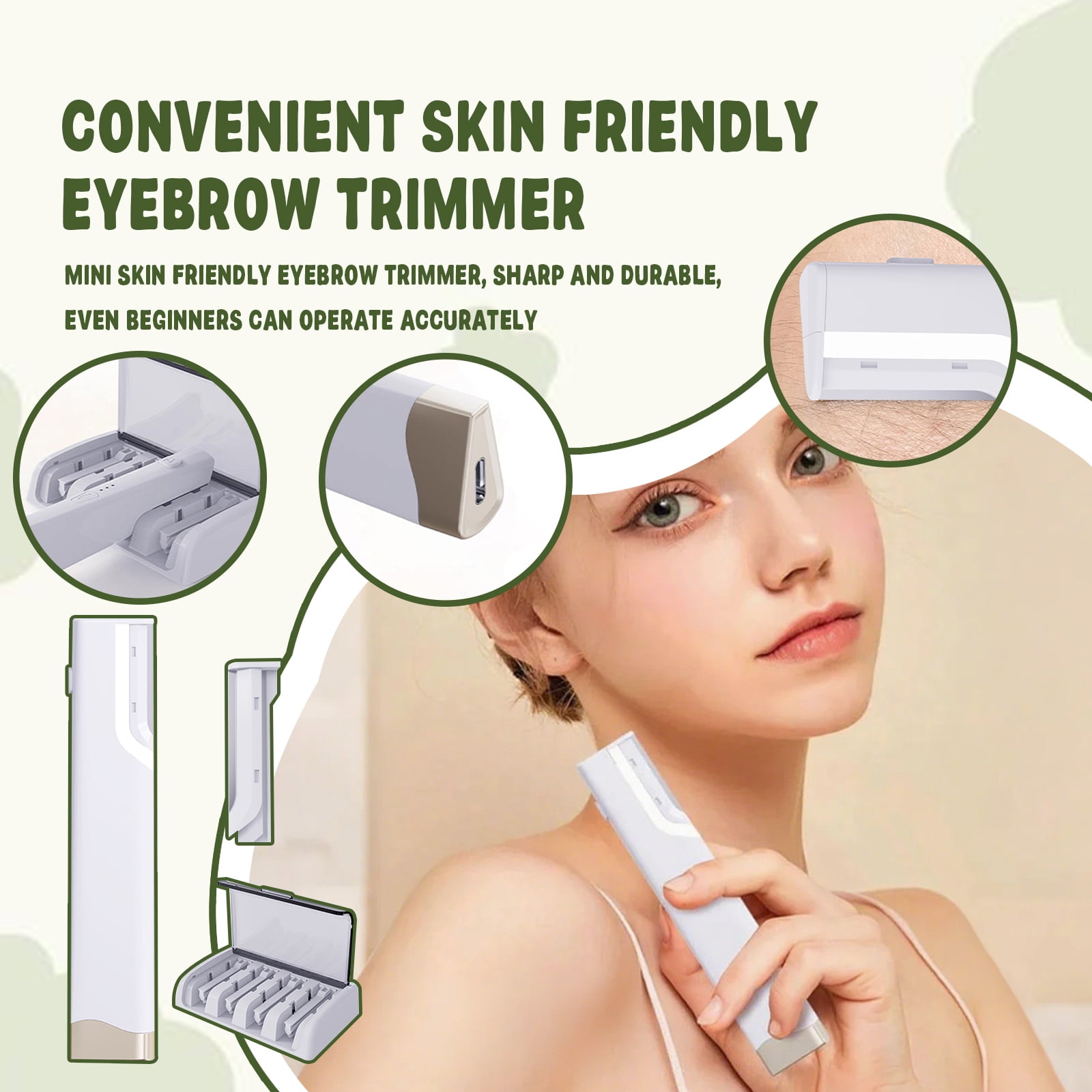 Rechargeable Sonic Smooth Dermaplane Razor for Face, 2 in 1 Painless ...