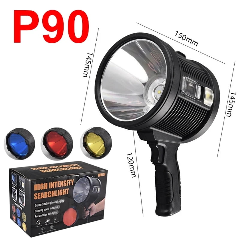 Rechargeable Spotlight, 1000,000 Lumens Handheld Hunting Flashlight Led ...