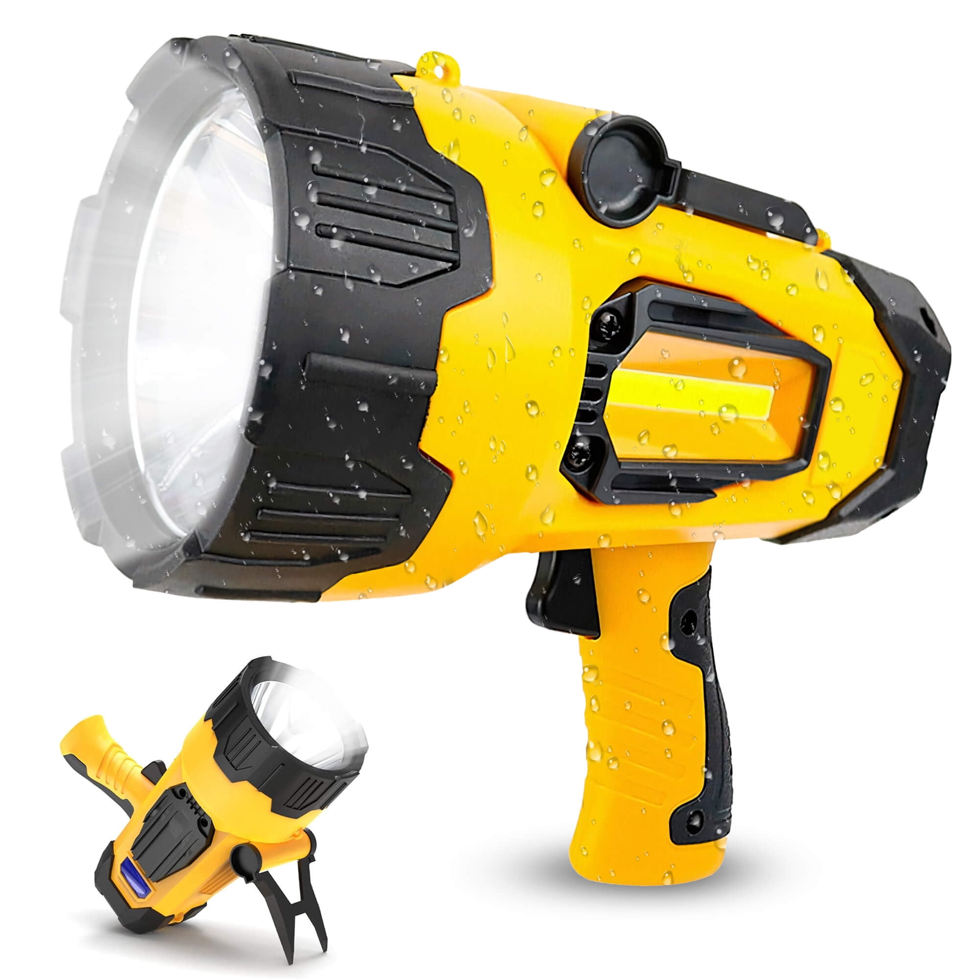Handheld Rechargeable Spotlight, 1000 Lumens High Beam Flashlight ...