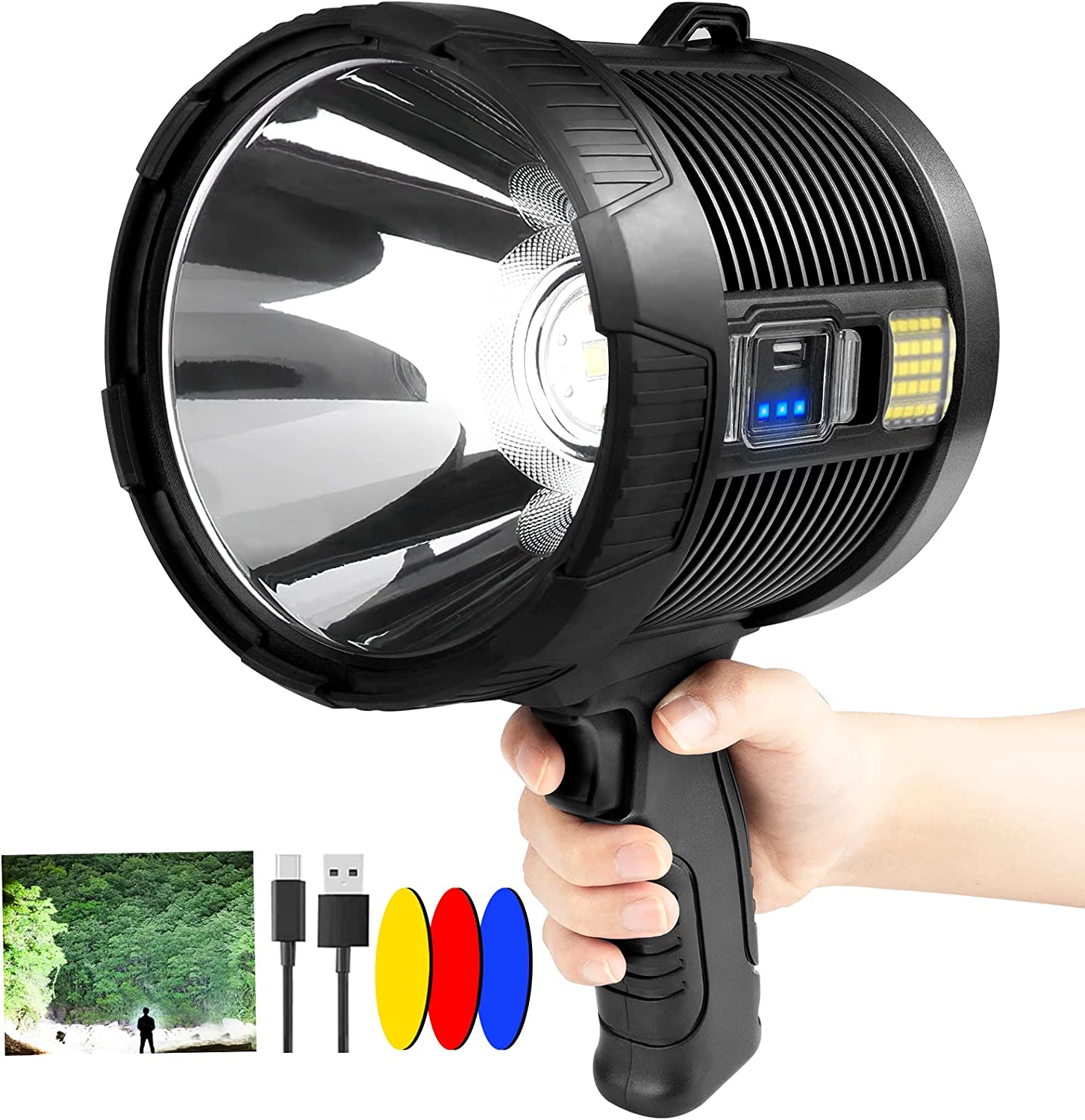 Lights Handheld Large Searchlight Handheld Large Searchlight With 6 ...