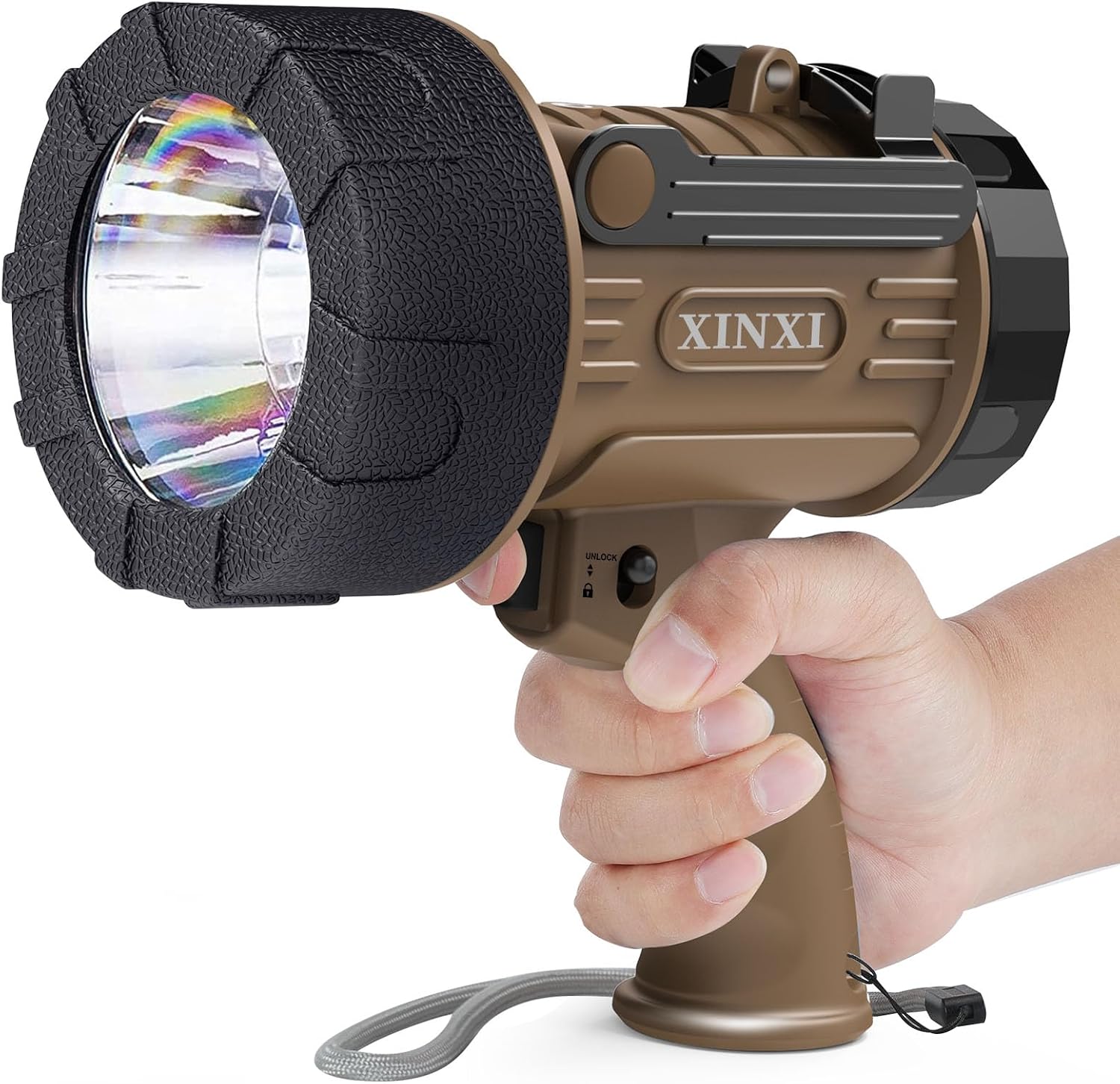 Rechargeable Spotlight with 1000000 Lumens, 4 Light Modes and USB ...