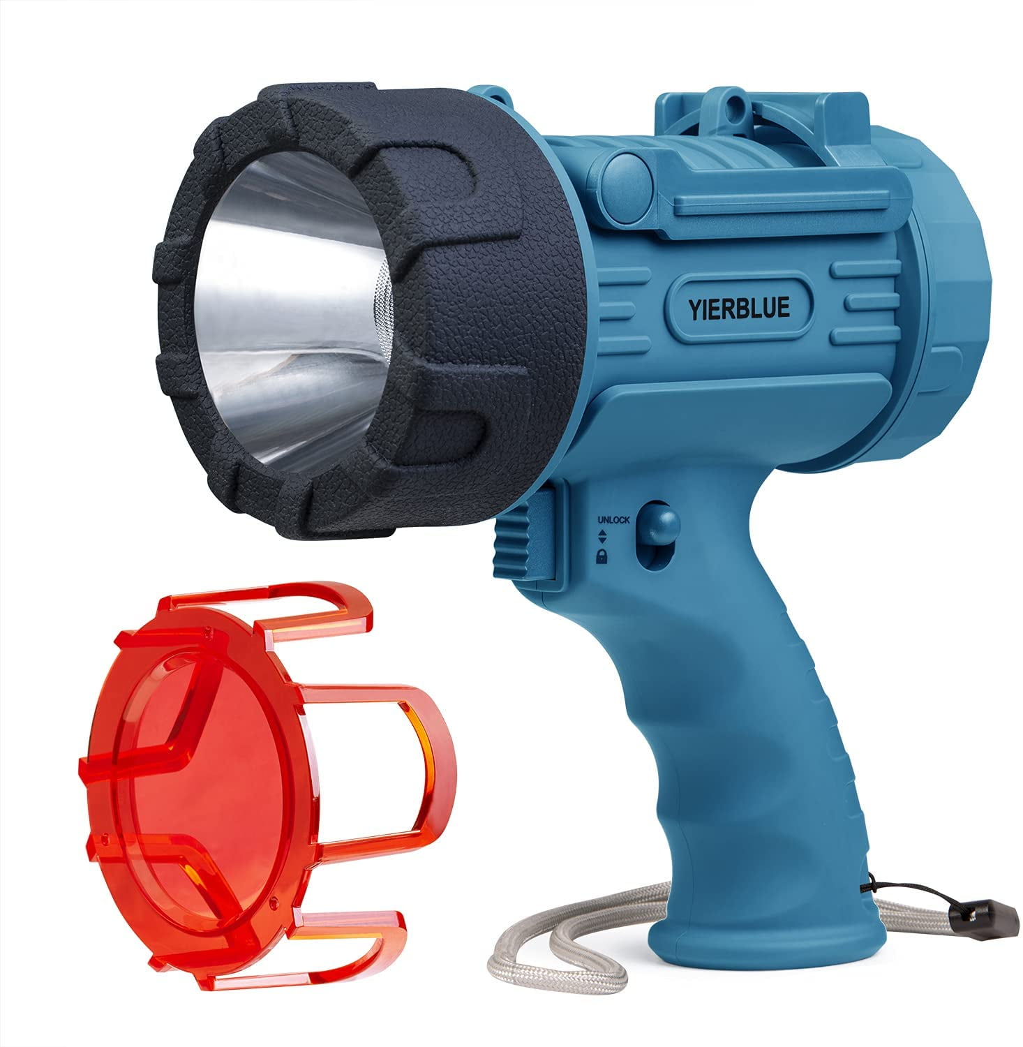 Rechargeable Spotlight,18W IPX7 Water-Resistant Flashlight, Super ...