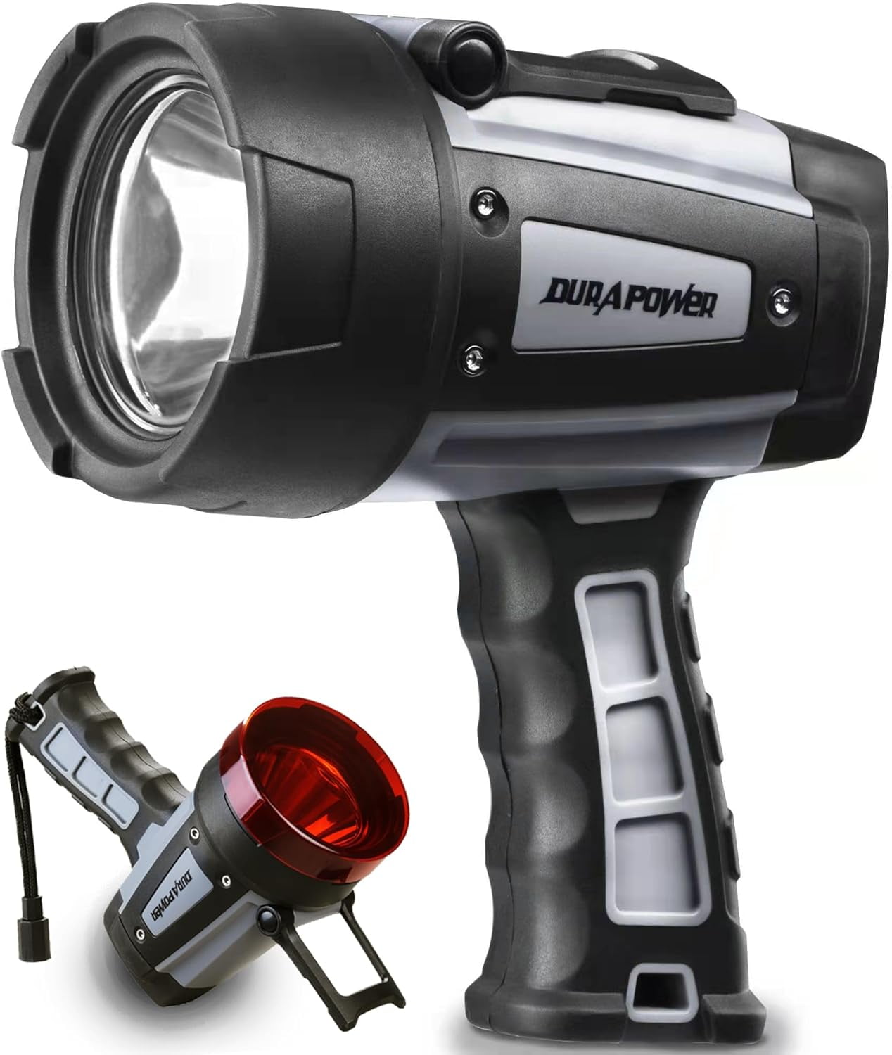 Rechargeable Spotlight, 200000 Lumen LED Handheld Spotlight, IP68 ...