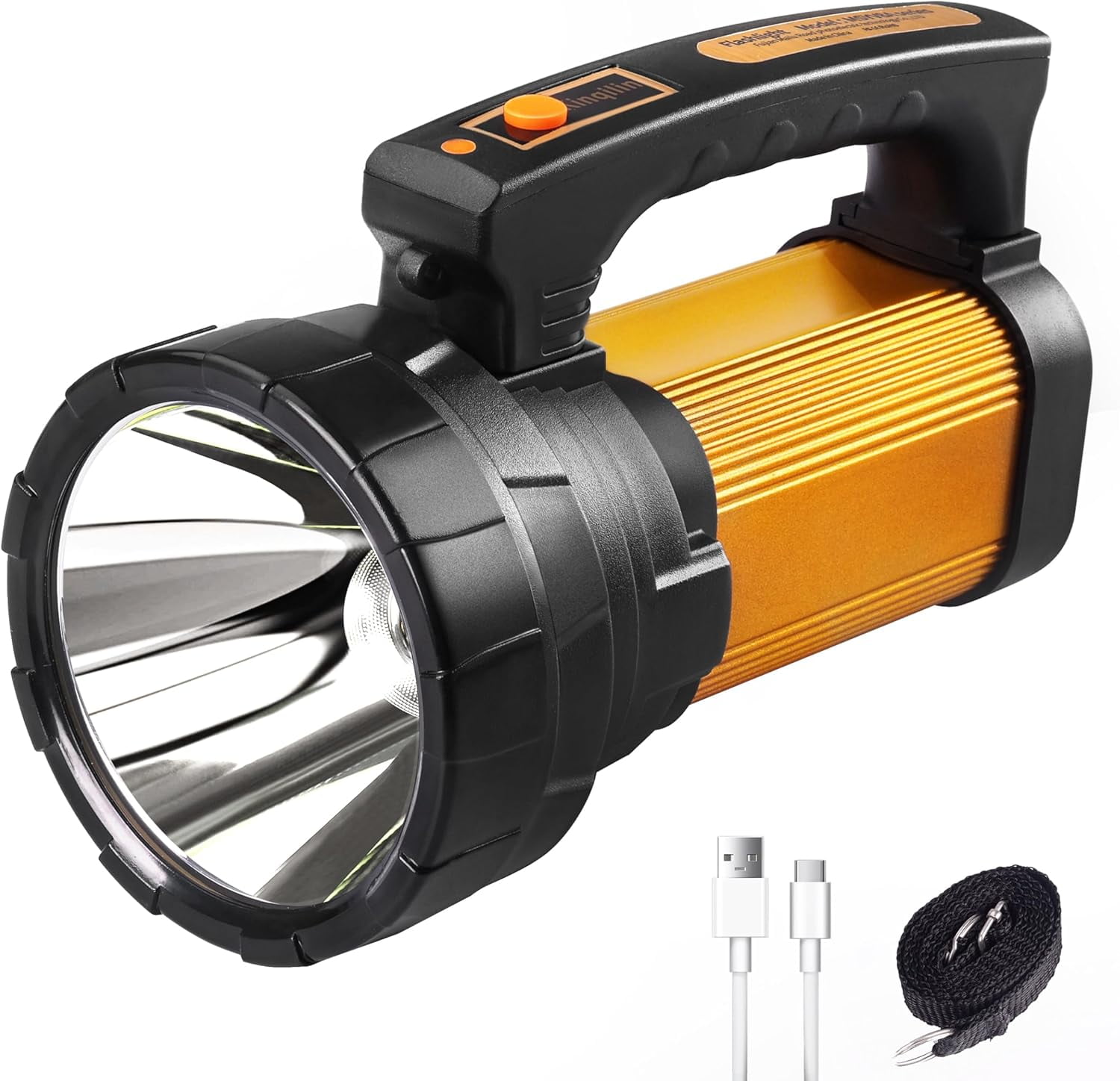 Rechargeable Spotlight with 700,000 High Lumen 30H Ultra-Long Standby ...