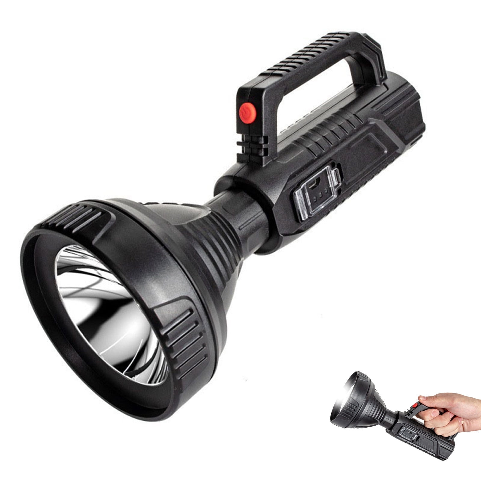 Rechargeable Spotlight Flashlight High Lumens Handheld Spotlight LED ...
