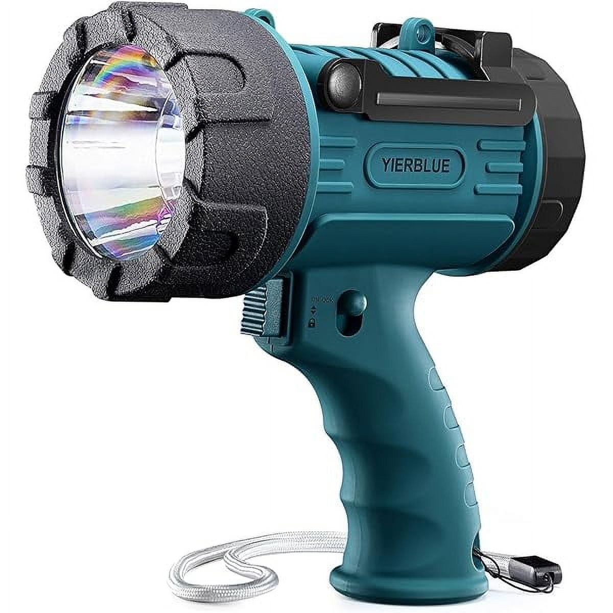 Rechargeable Spotlight Flashlight IP67 Waterproof with 200000 Lumen LED ...