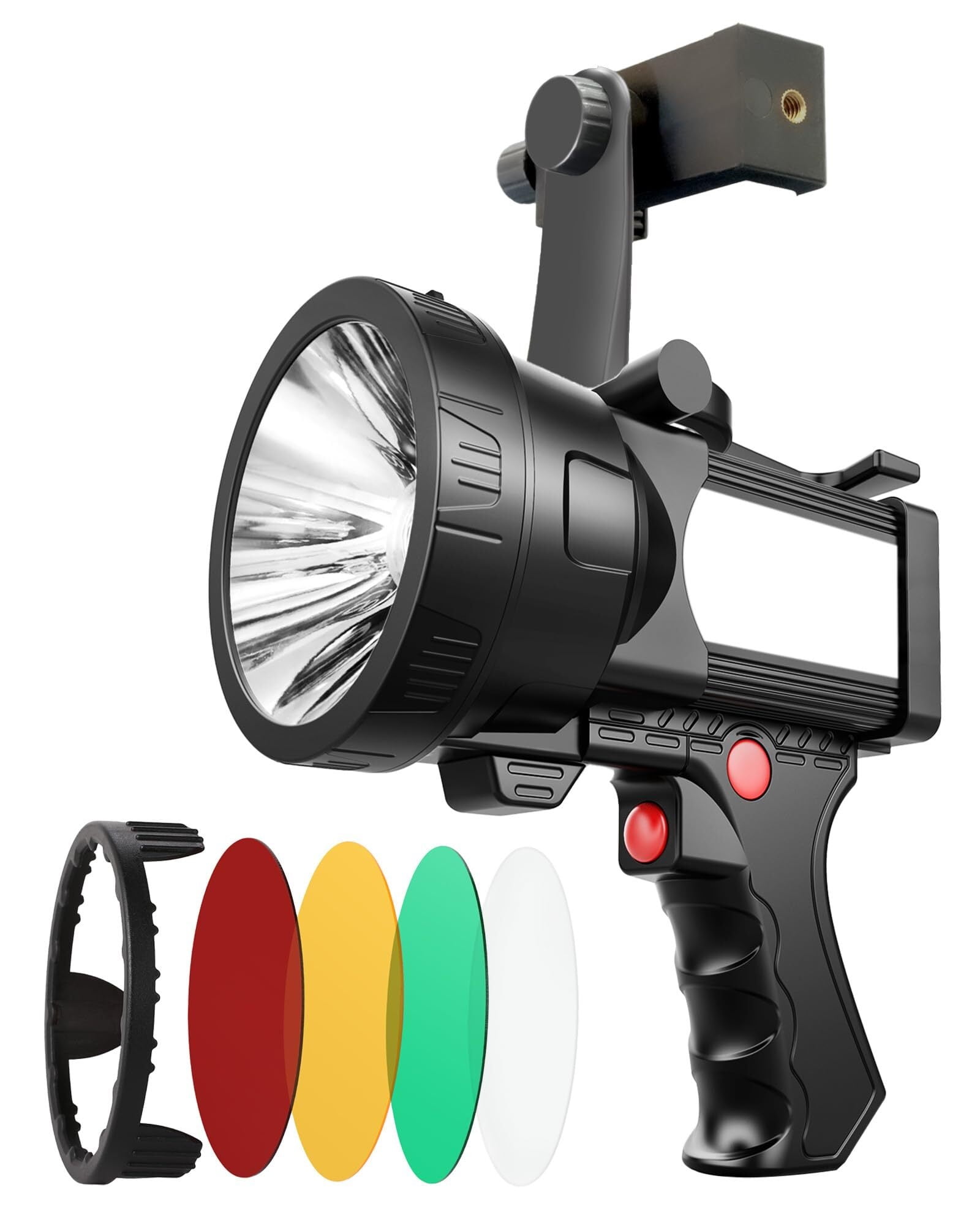 Rechargeable Spotlight, High Lumens LED Flashlight,Work Lamp with Stand ...