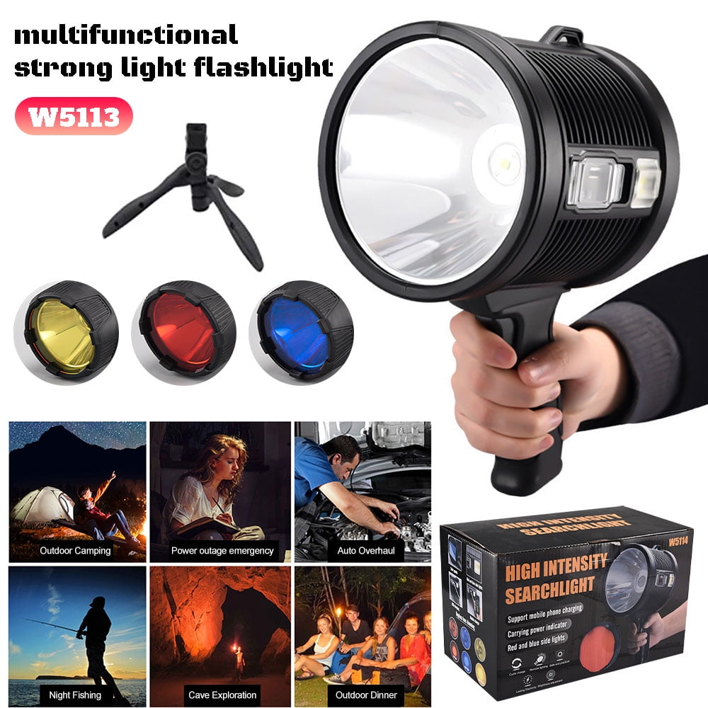 Rechargeable Spotlight,Super Bright 5000 Lumen LED Handheld Spotlight ...