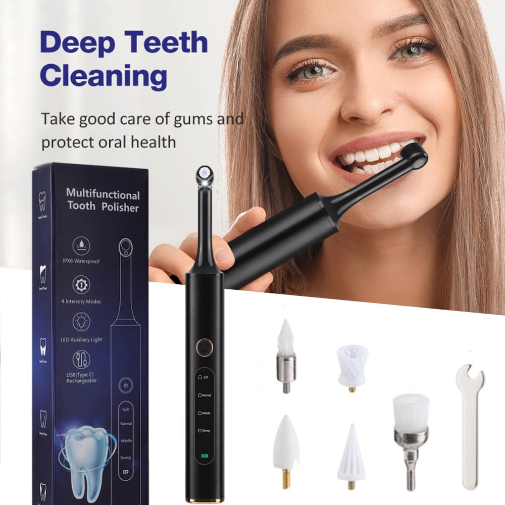 Rechargeable Tooth Polisher Kit for Daily Cleaning, Multifunctional ...