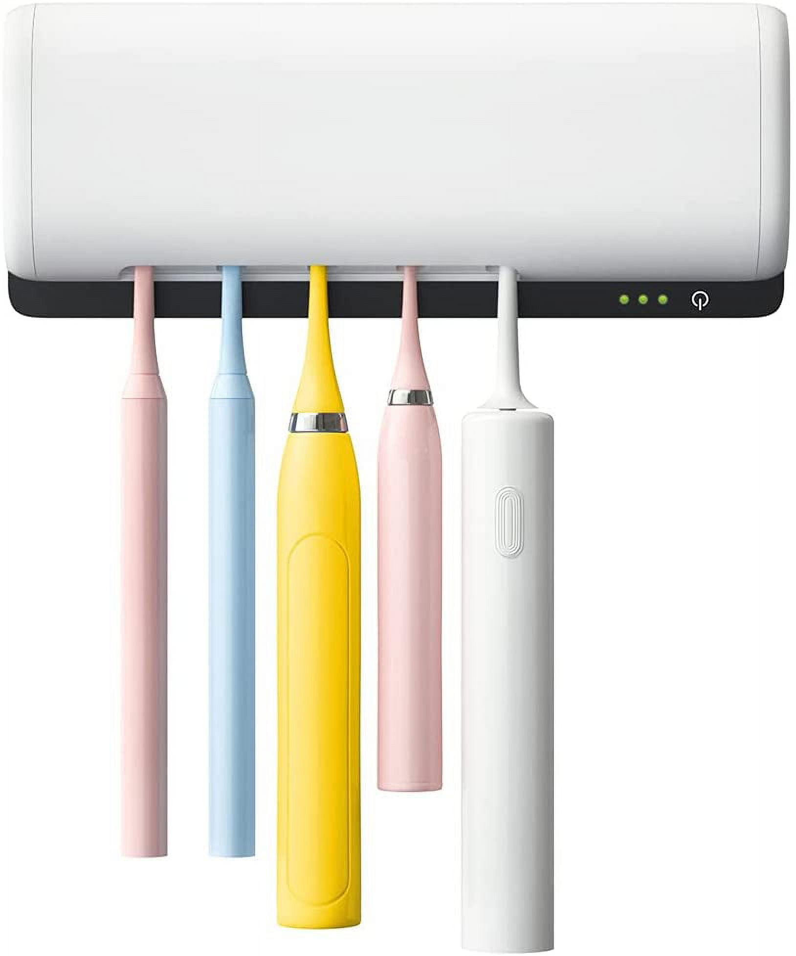 Rechargeable Toothbrush Sanitizer and Holder, 5 Slot Fan Drying ...