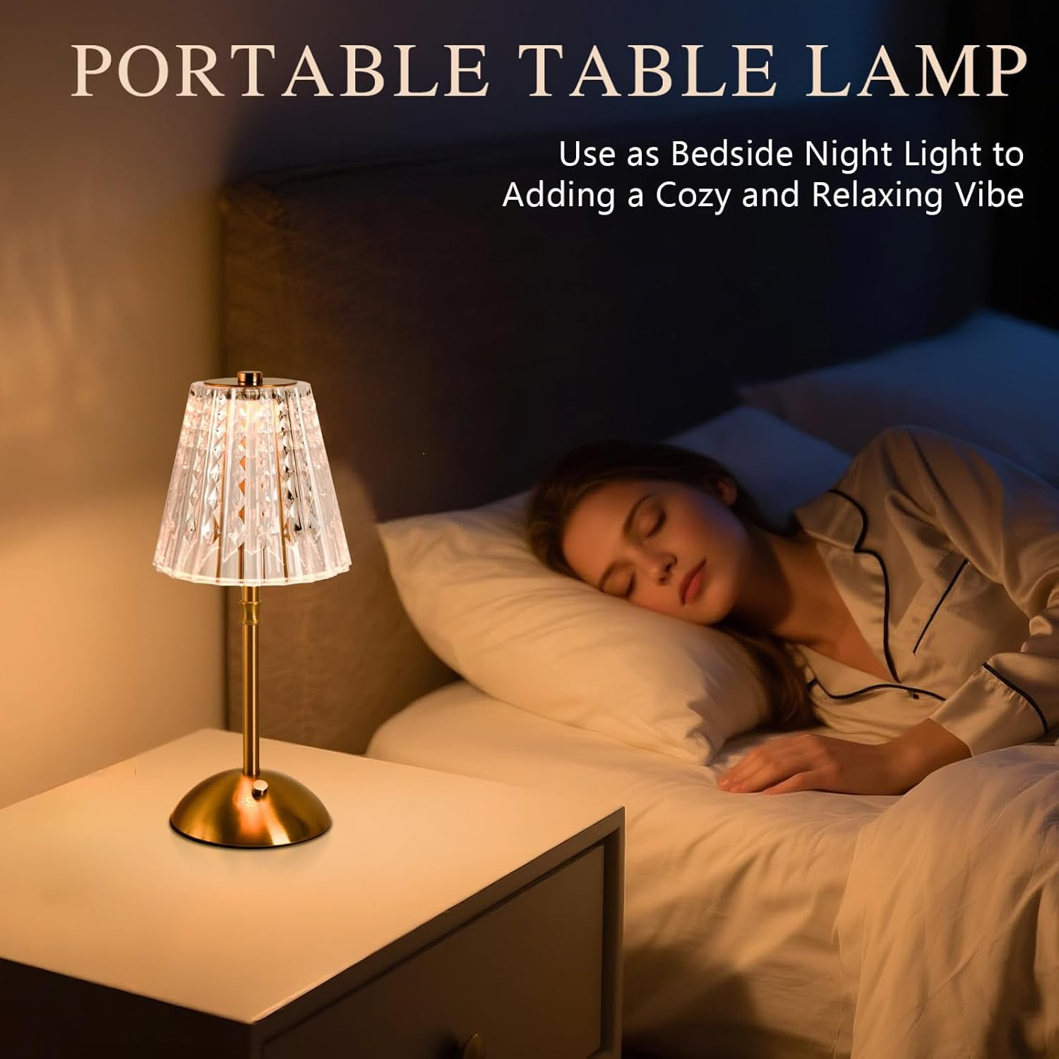 Rechargeable Touch Table Lamp 2 Pack + Special Offer + Vintage Gold ...