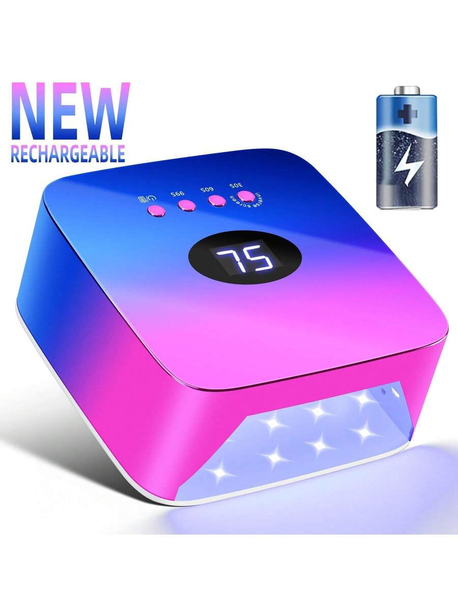 Rechargeable UV/LED Nail Lamp With 30 Beads, 3 Timers, Detachable Base ...