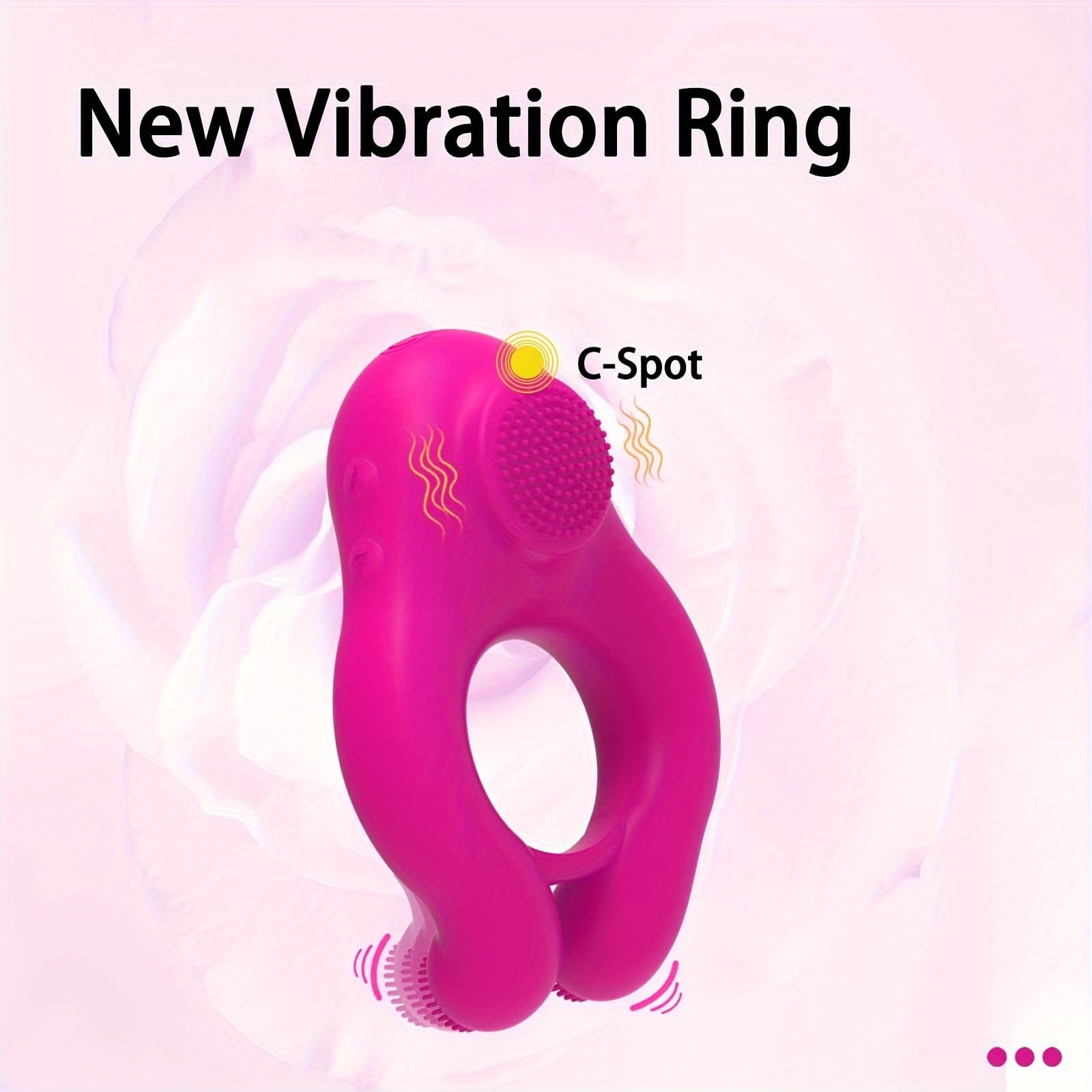 Rechargeable Vibrating Massager Cock Rings Vibrator With Clit Stimulation Adults Couples Penis