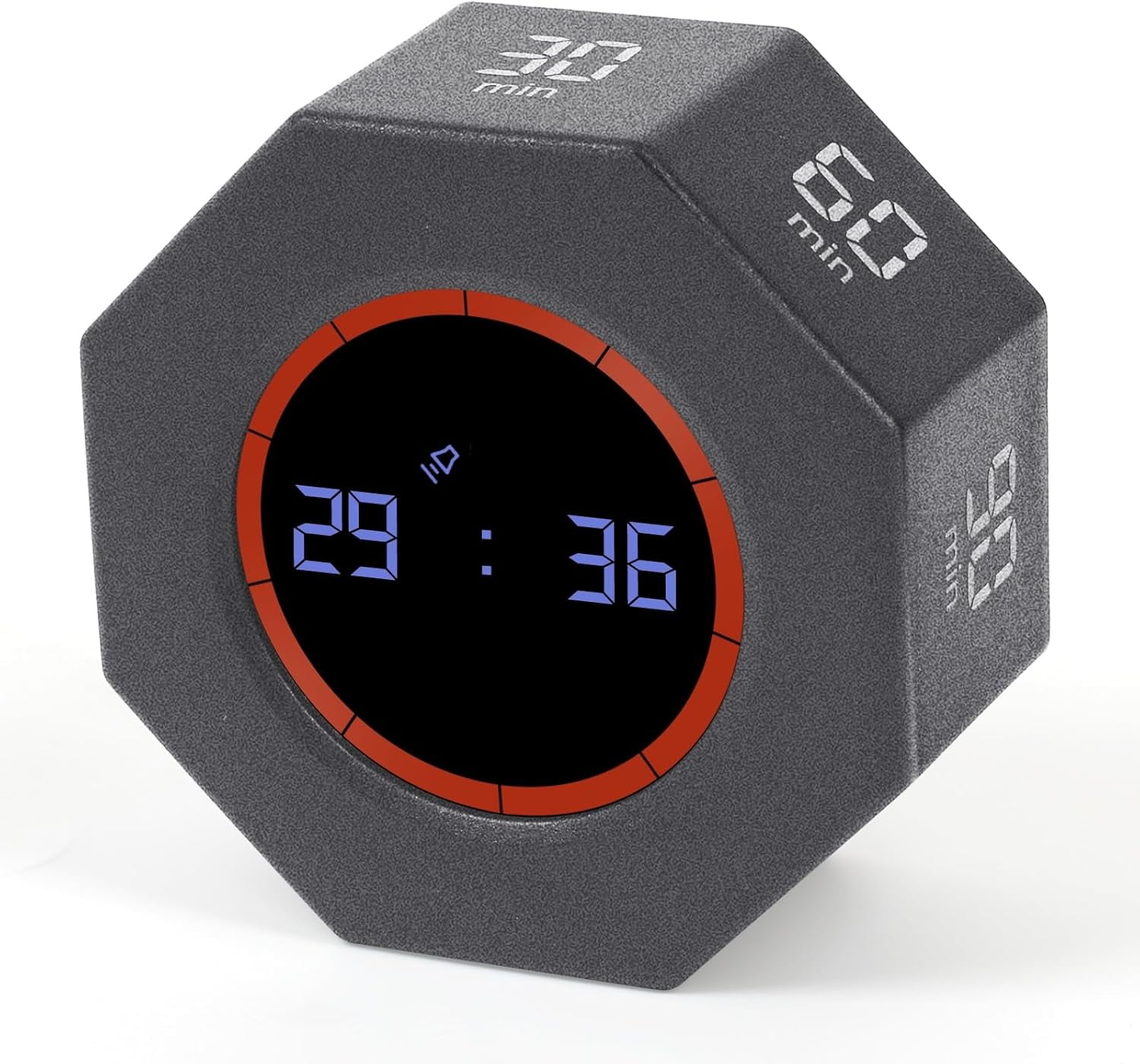 Rechargeable Visual Timer, 8-Angle Auto-Rotating Screen with Gravity Sensor, Digital Timers for ...