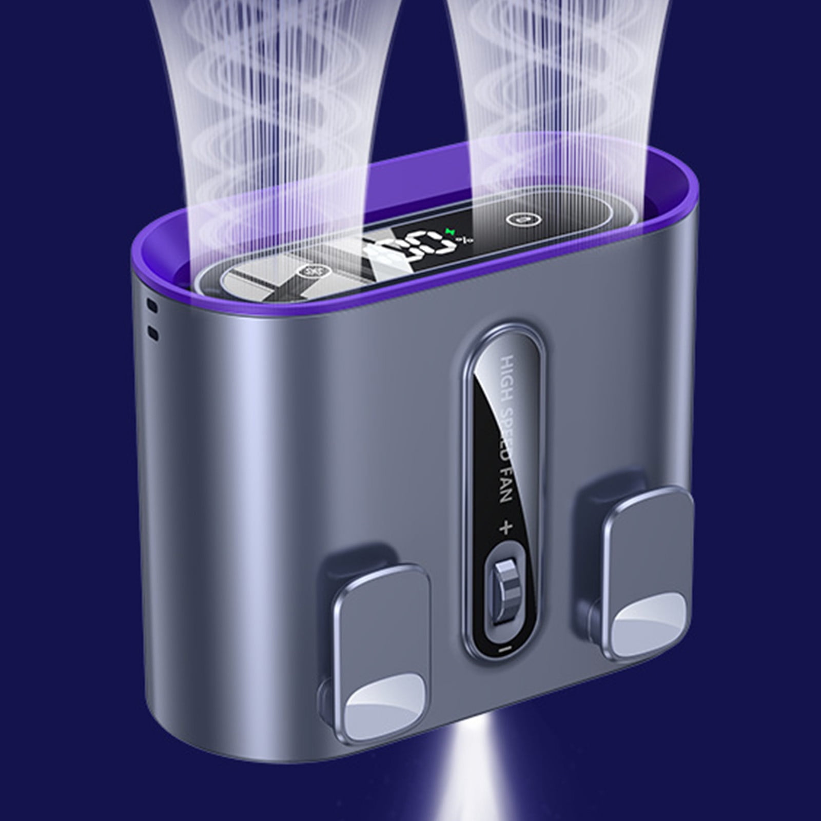 Rechargeable Waist Fan Hanging Mini Neck Fan with Flashlight ...