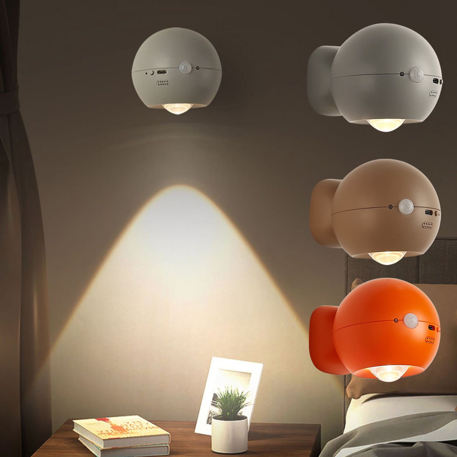 Popular Picks, Rechargeable Wall Lamp, Rotating Mini Magnetic LED Light ...
