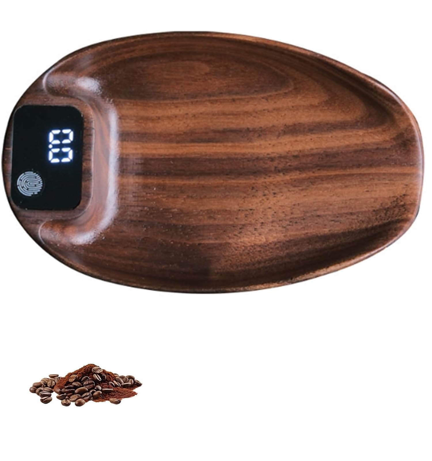 Rechargeable Walnut Coffee Scale, 0.1g Precise Electronic Scale with ...