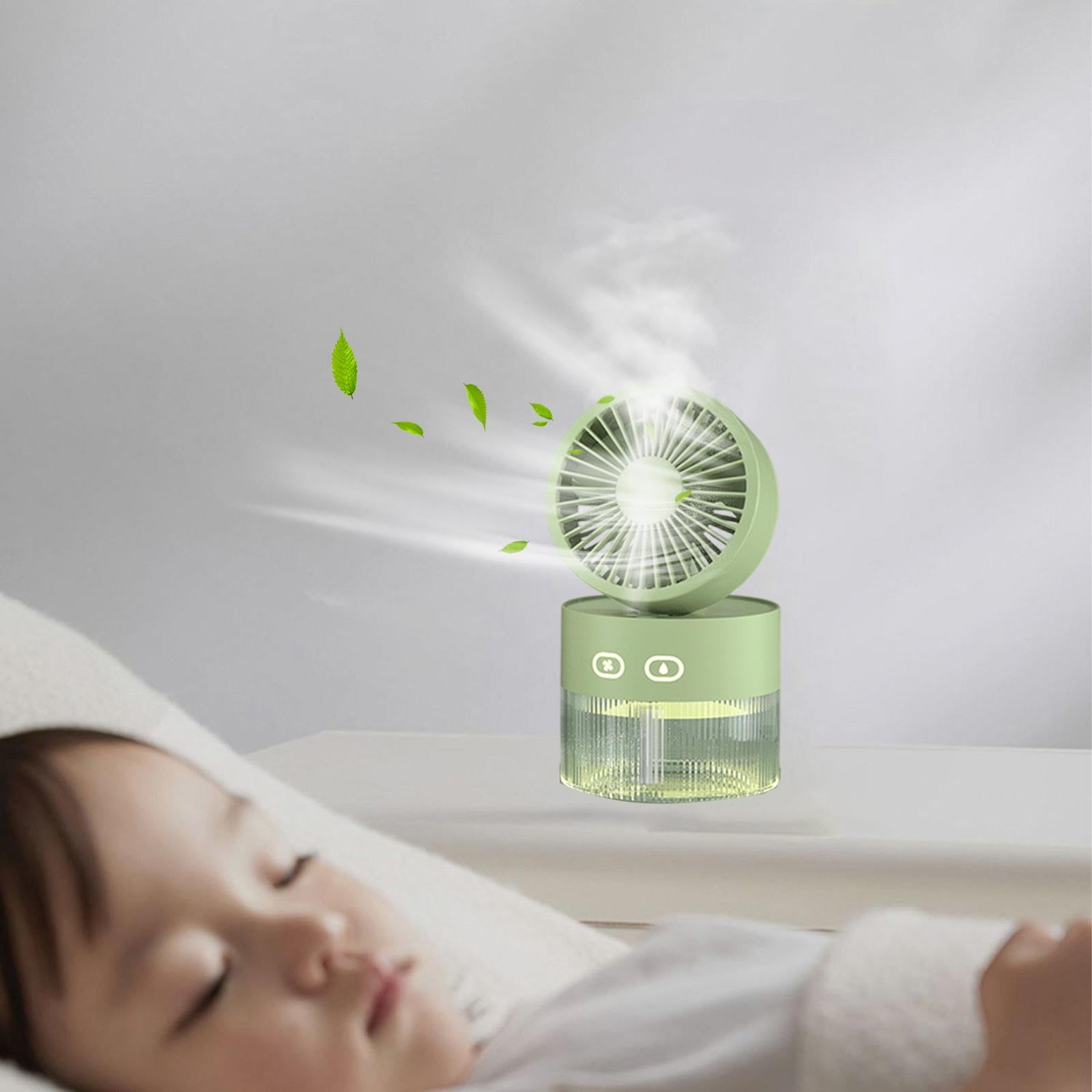 Rechargeable Water Cool Fan - USB Mini Desktop Fan with Humidification ...