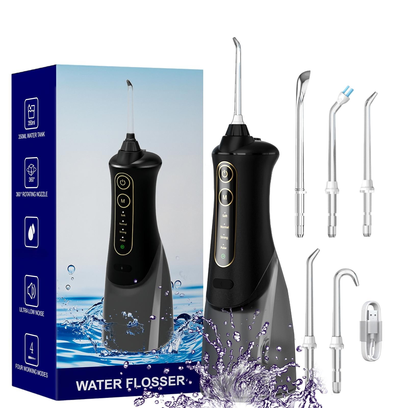 Rechargeable Water Flosser Oral Irrigator Portable, Professional Dental ...
