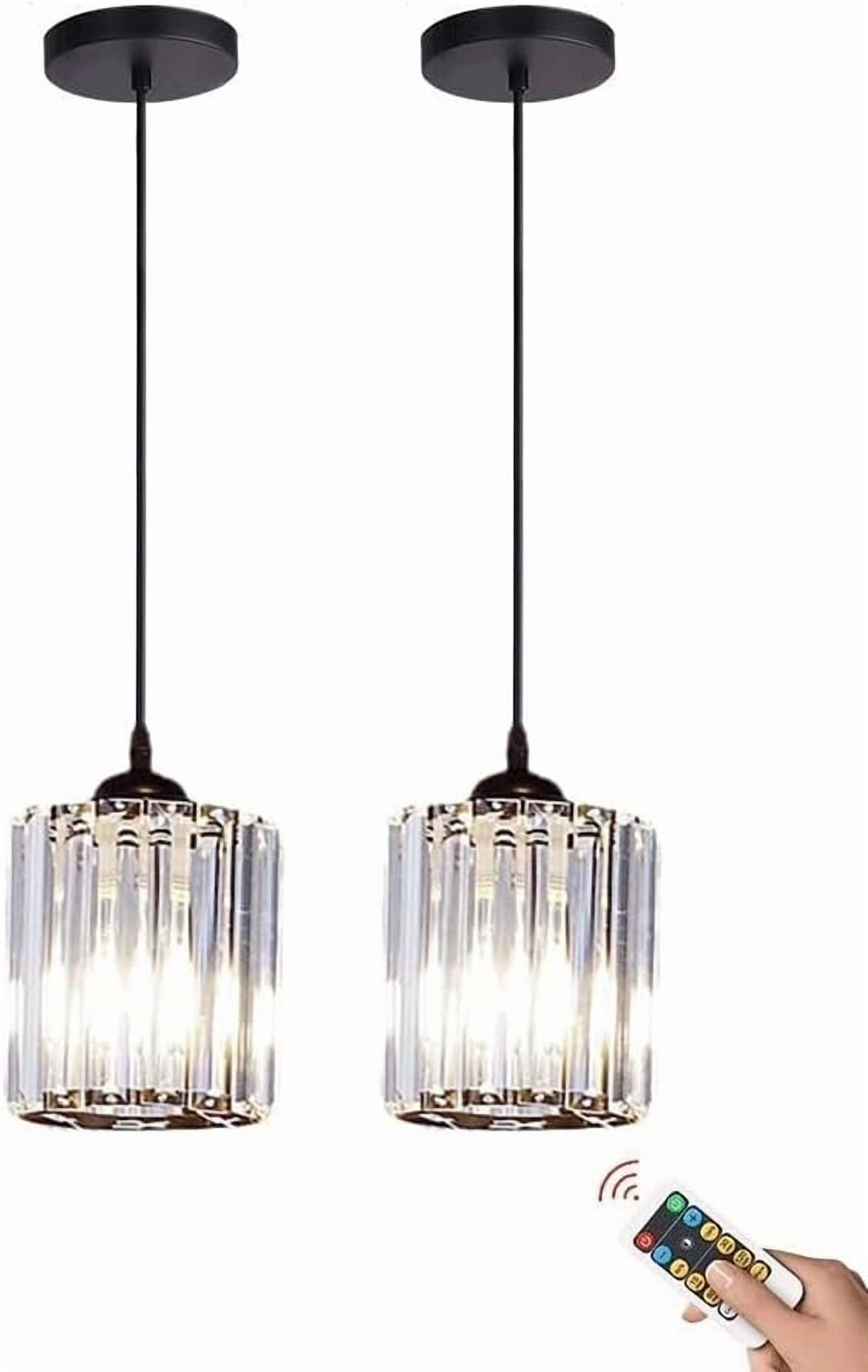 Rechargeable Wireless Battery Operated Pendant Light with Bulb & Remote ...