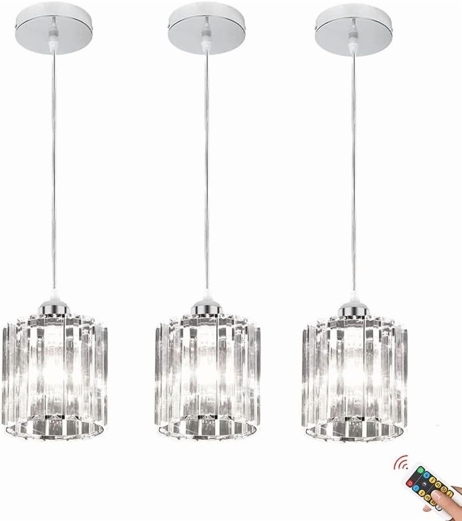 Rechargeable Wireless Battery Operated Pendant Light with Bulb & Remote ...