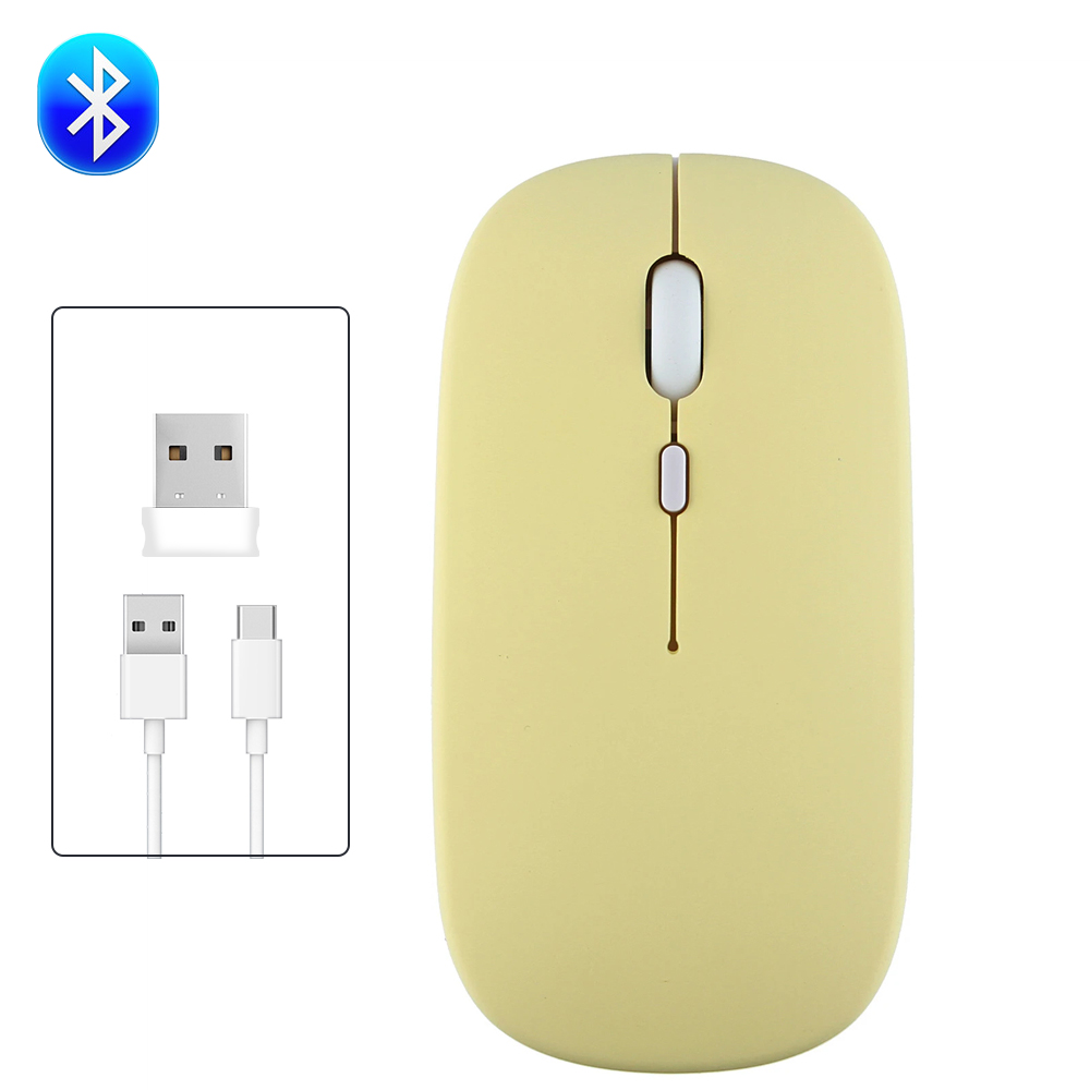 Rechargeable Wireless Bluetooth Mouse Portable Silent Ergonomic Mice ...